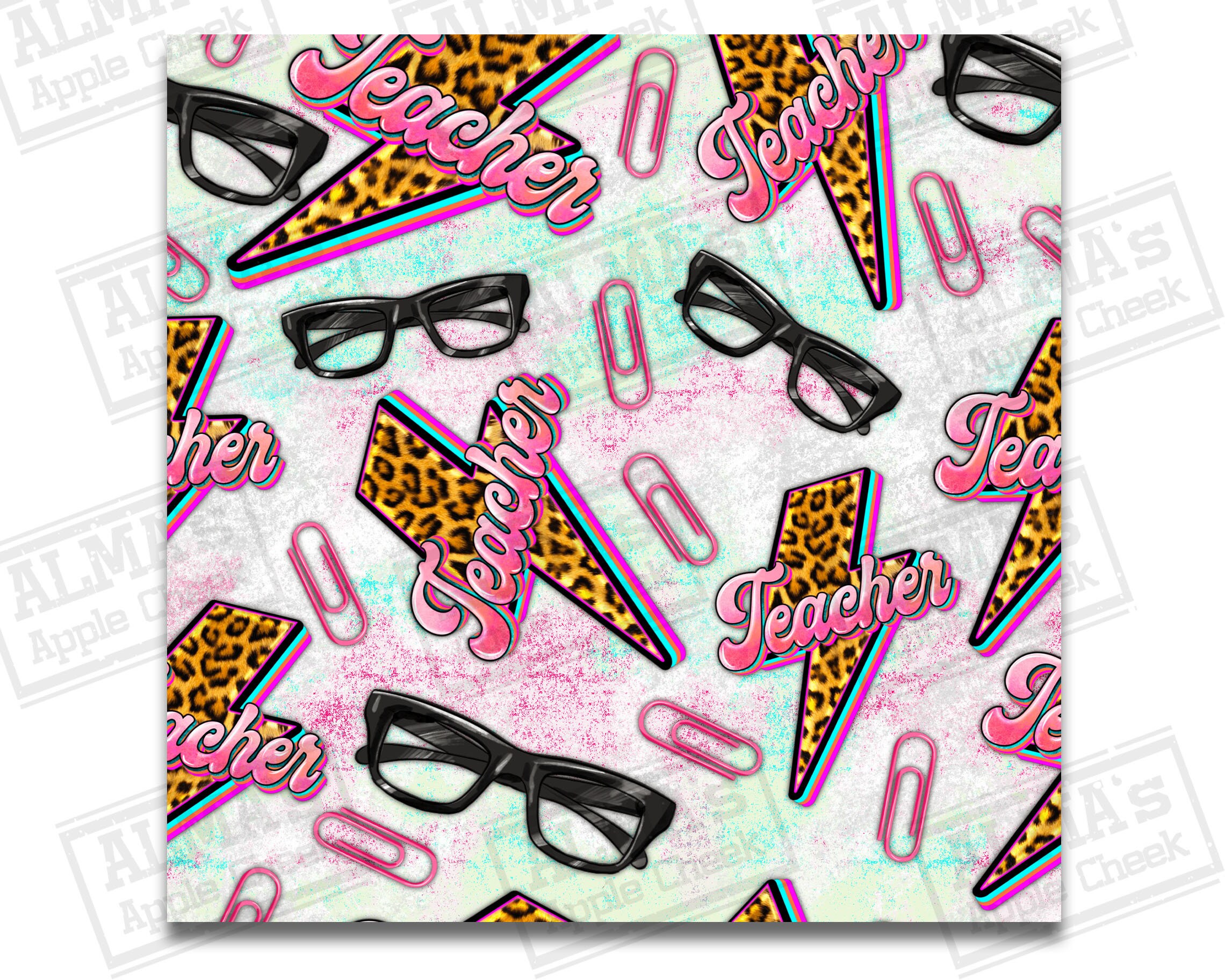 11 Digital Paper, Teacher Seamless Pattern Digital Paper Bundle Png ...