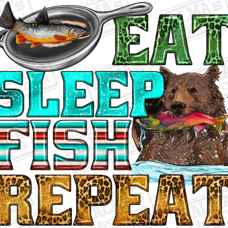 Eat Sleep Fish - Etsy