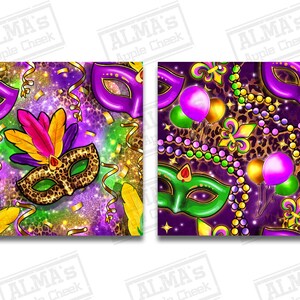 11 Digital Paper, Mardi Gras Seamless Pattern, Digital Paper Bundle Png ...
