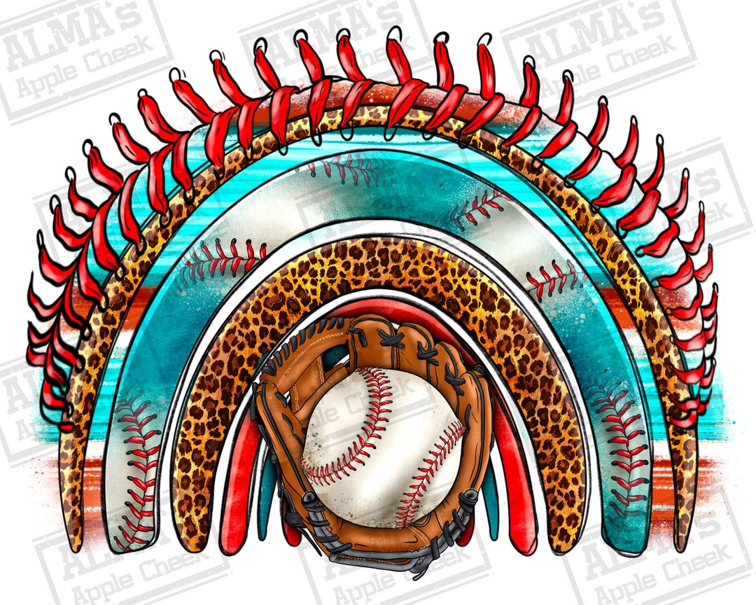 Western Baseball Rainbow Png Sublimation Design Download, Sport Png ...