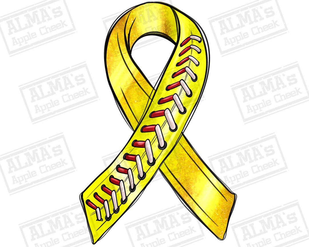 Childhood Cancer Ribbon Softball Png Sublimation Design Download ...