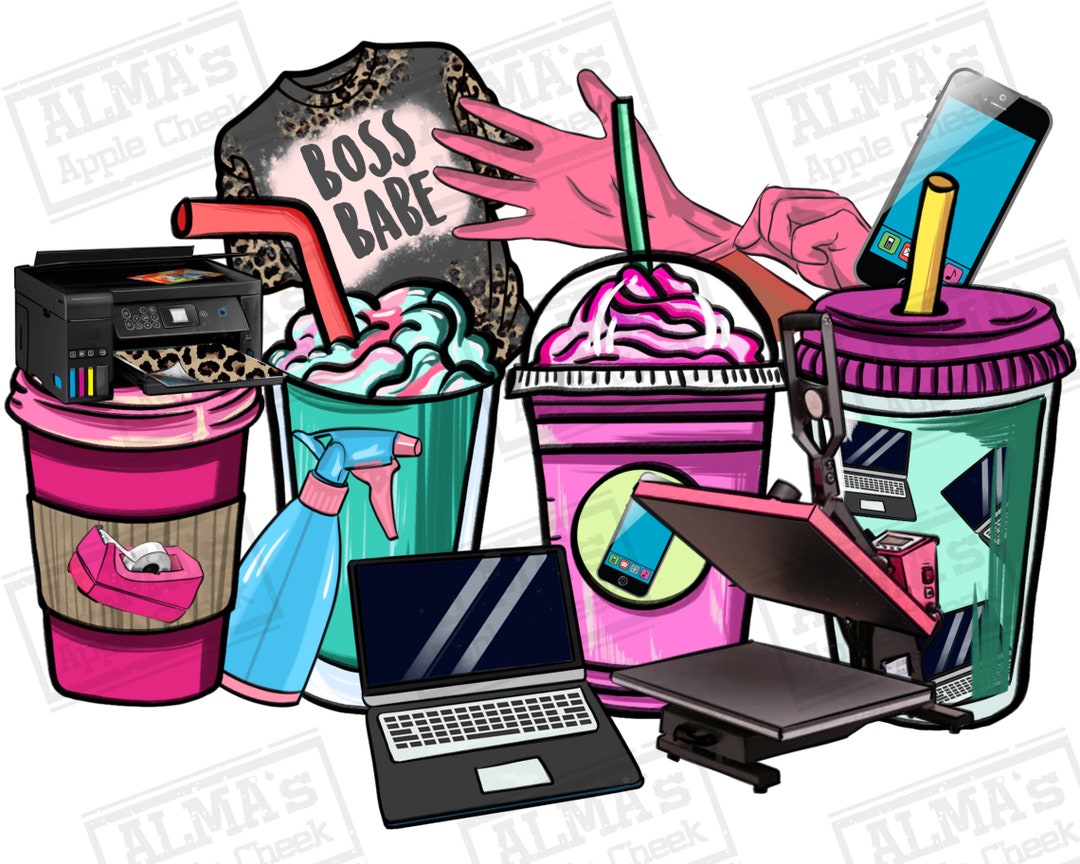 Small Business Boss Babe Coffee Cups Png, Boss Lady Png, Coffee Cups ...
