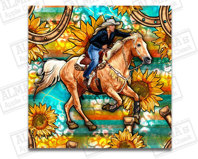15 Digital Paper, Western Rodeo Seamless Pattern Digital Paper Bundle ...