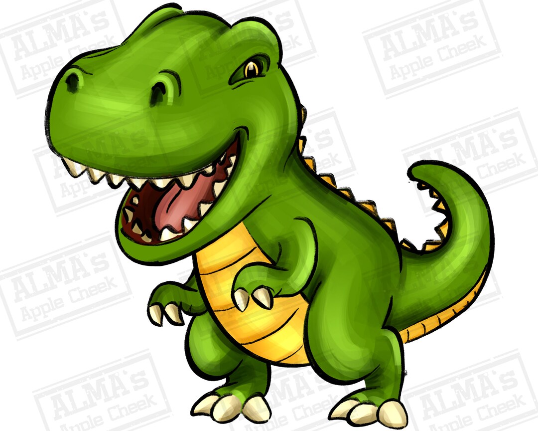 T-rex Png Sublimation Design Download, Hand Drawn T-rex Png, Animal Png ...