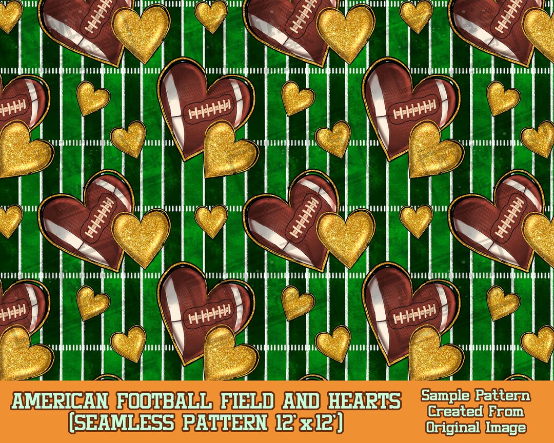 American Football Field Seamless Pattern Digital Paper, Football ...