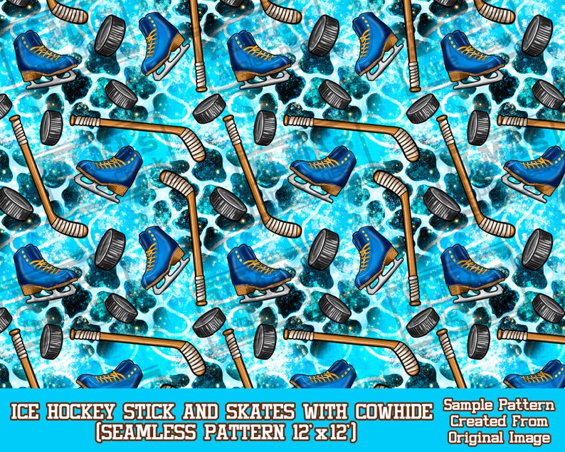Ice Hockey Stick Seamless Pattern Digital Paperice Hockey - Etsy