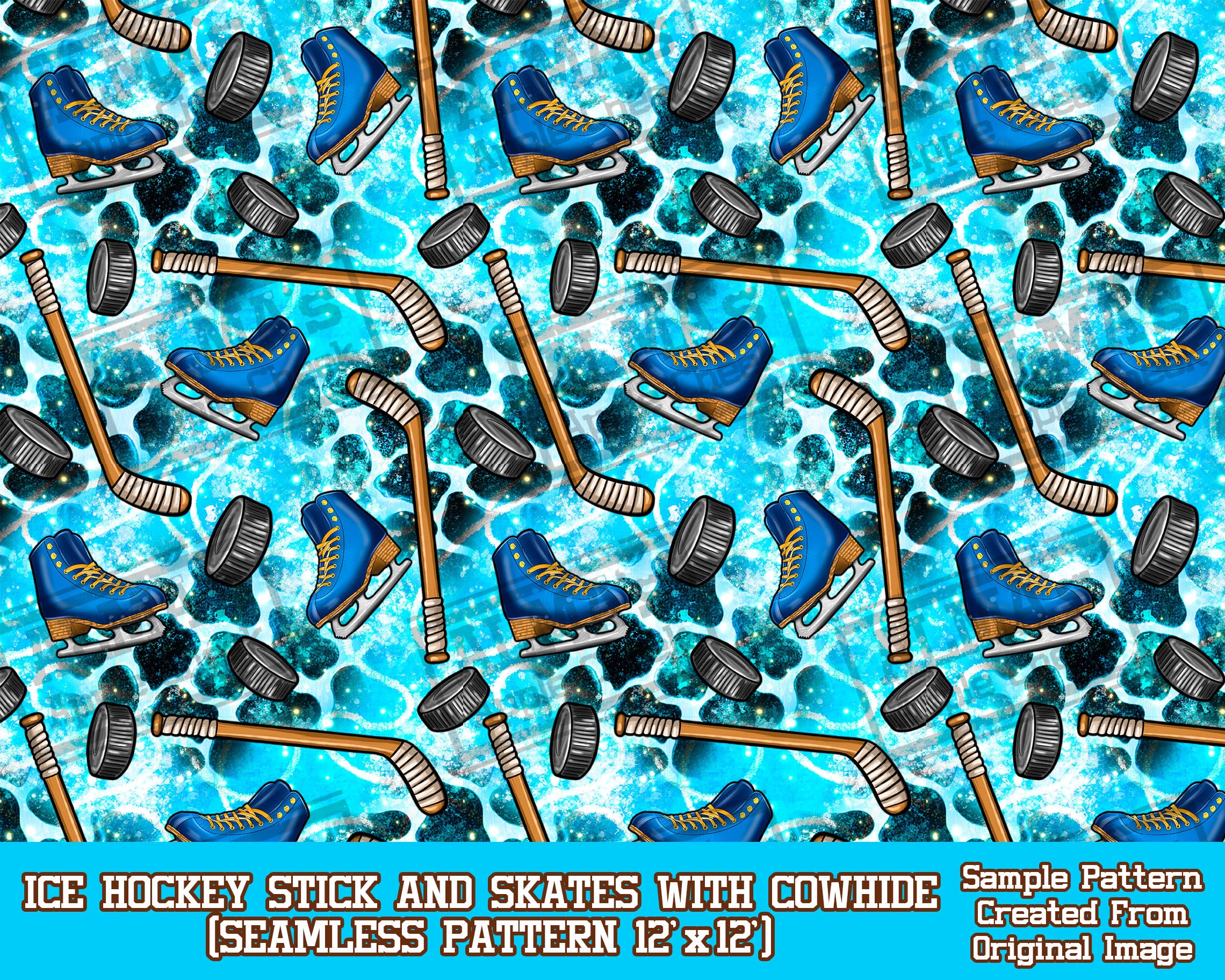 Ice Hockey Stick Seamless Pattern Digital Paper,ice Hockey Digital ...