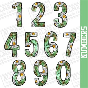 Daisy Alphabet Thumbnail Png Files Bundle, Daisy Doodle Letters Png ...