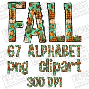 Fall Alphabet Thumbnail Png Files Bundle, Fall Doodle Letters Png, Fall ...
