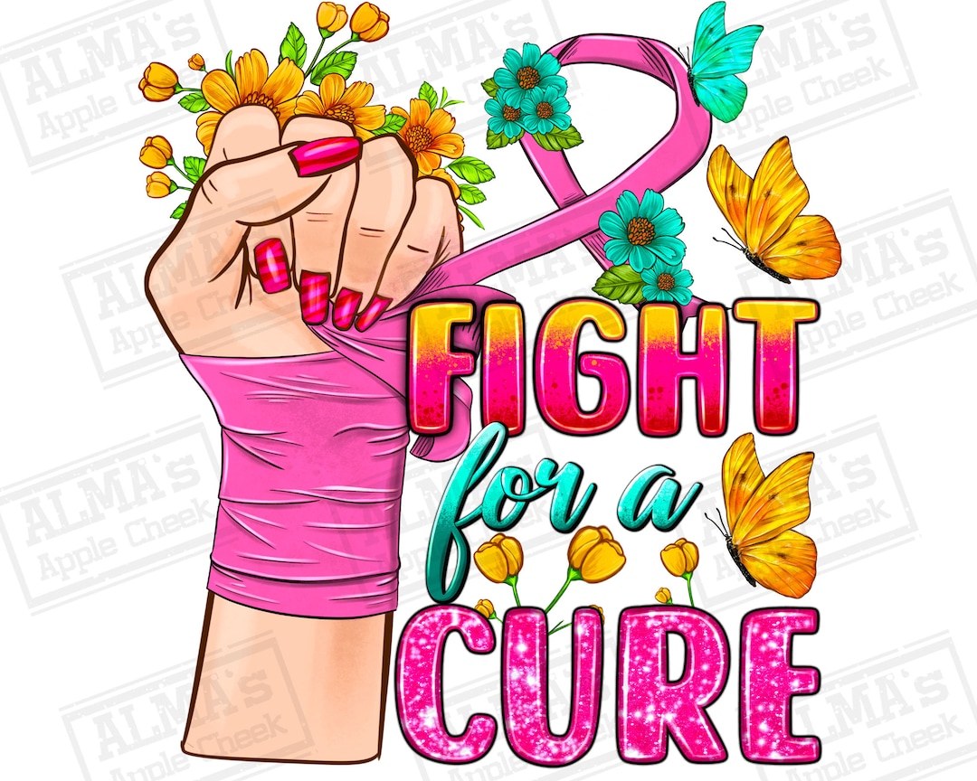 Fight for a Cure Png Sublimation Design Download Cancer - Etsy
