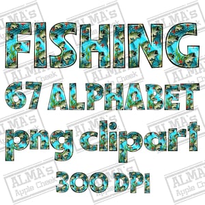 Fishing Alphabet Bundle Png, Fishing Doodle Letters Png, Fishing ...