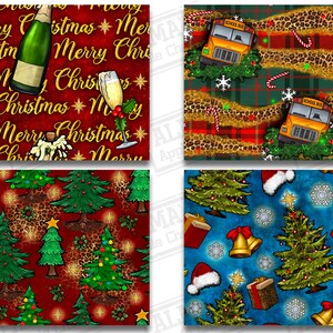 20 Digital Paper, Christmas Seamless Pattern Digital Paper Bundle Png ...