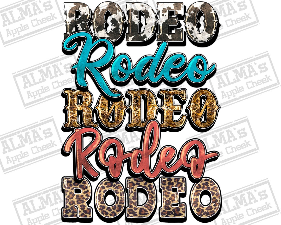 Rodeo Western Letters Png Sublimation Design Download, Rodeo Png, Rodeo ...