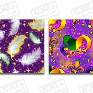 11 Digital Paper, Mardi Gras Seamless Pattern, Digital Paper Bundle Png ...