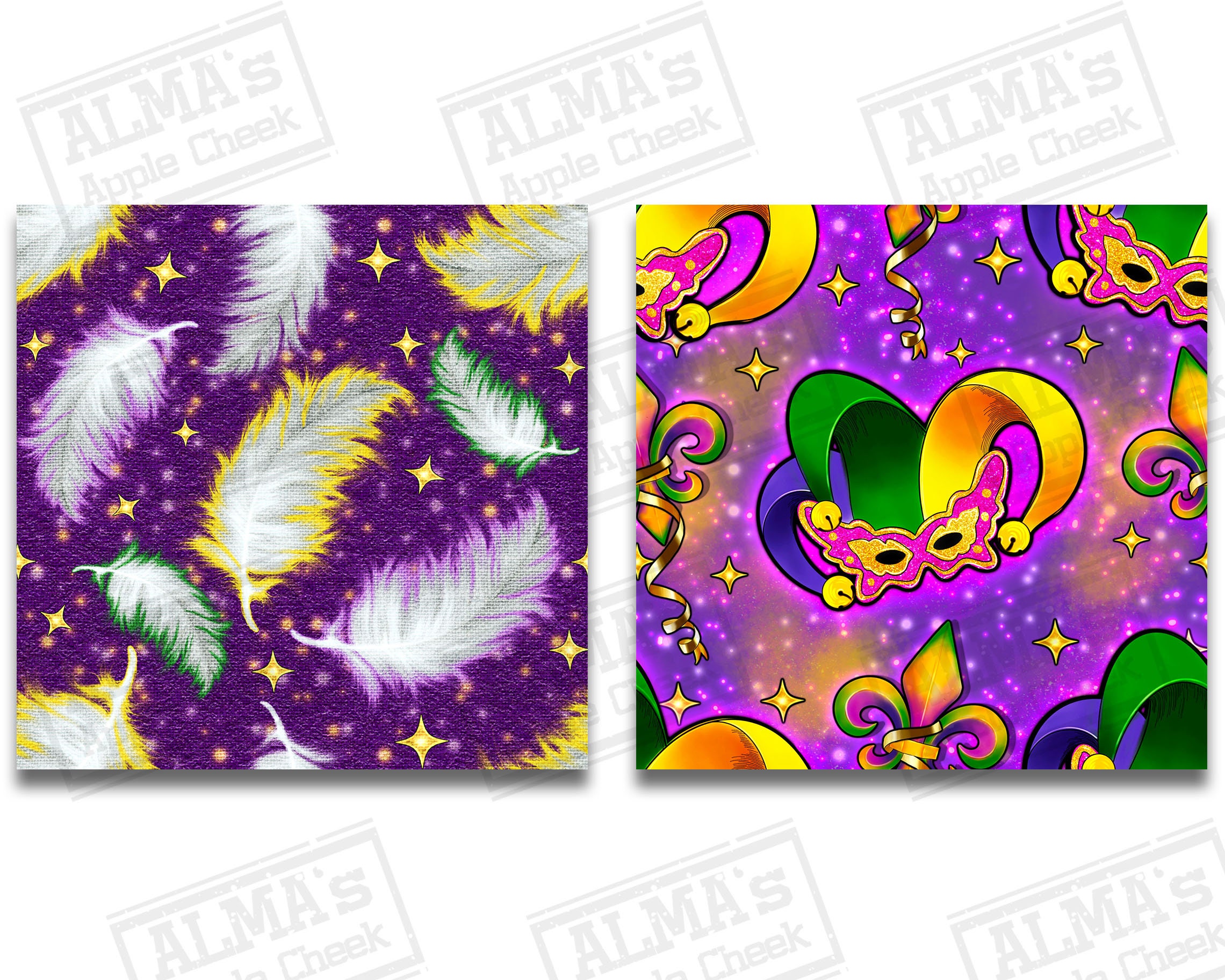 11 Digital Paper, Mardi Gras Seamless Pattern, Digital Paper Bundle Png ...