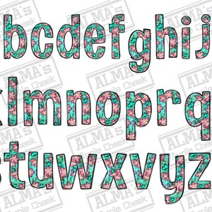 Spring Alphabet Bundle Png, Spring Doodle Letters Png, Spring Letters ...