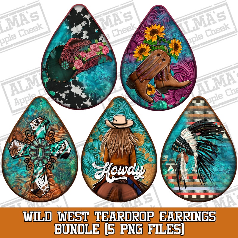 Western Cowgirl Earrings - Etsy
