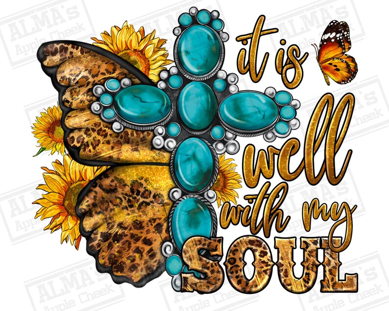 It is Well With My Soul Butterfly Png Sublimation Design - Etsy