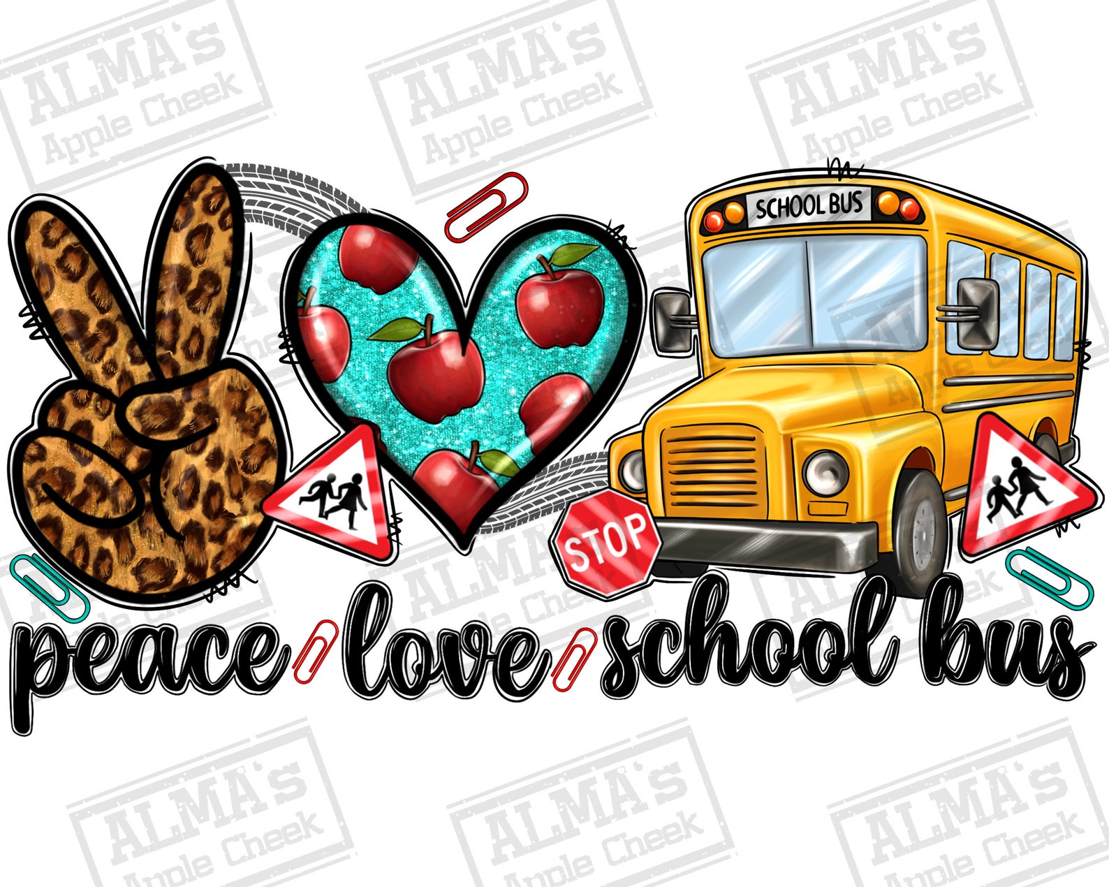 Peace Love School Bus Png Sublimation Design Download Back to - Etsy