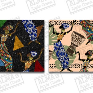 African Seamless Pattern Png Design Bundle, Digital Paper Bundle Png ...