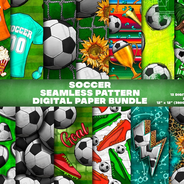 Soccer Pattern - Etsy
