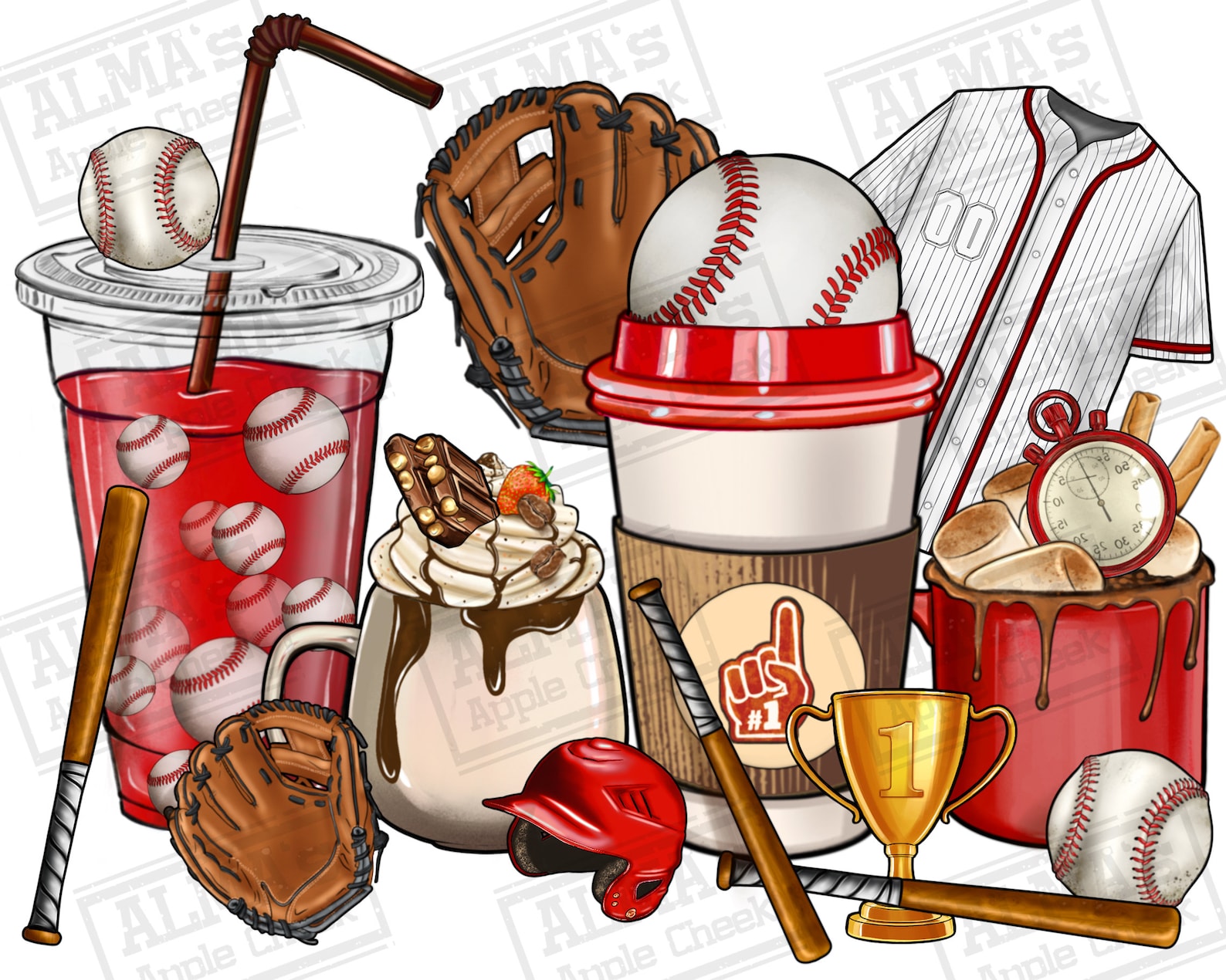 Baseball Coffee Cups Png Sublimation Design Download Sport - Etsy