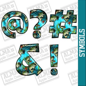Fishing Alphabet Bundle Png, Fishing Doodle Letters Png, Fishing ...