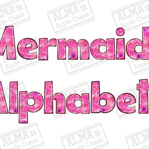 Mermaid Alphabet Bundle Png, Mermaid Doodle Letters Png, Mermaid ...