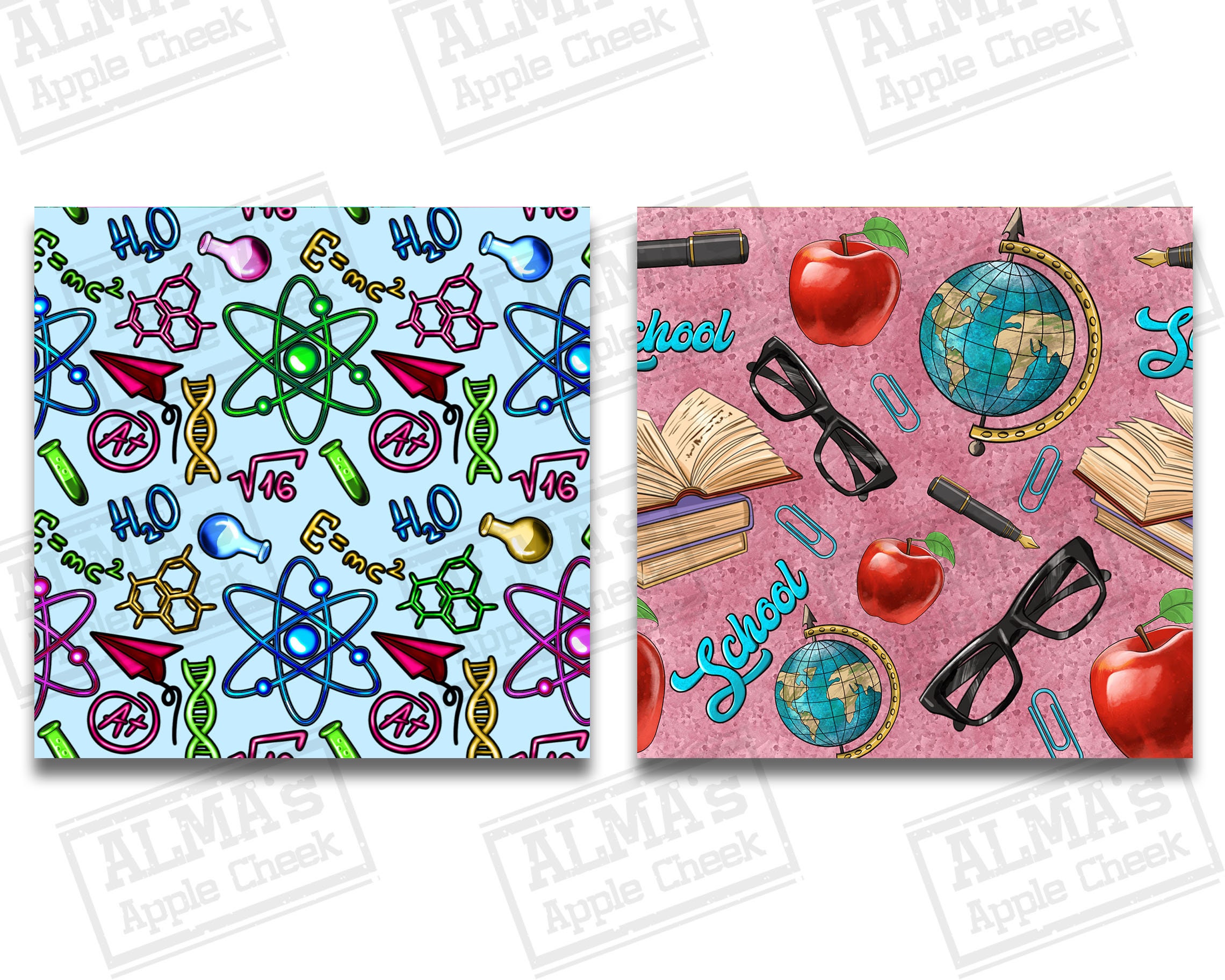 11 Digital Paper Teacher Seamless Pattern Digital Paper - Etsy