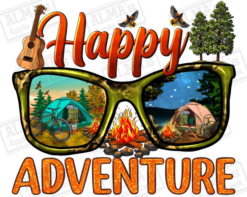 Happy Adventure Png Sublimation Design Download Camping Png - Etsy