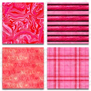17 Digital Paper, Valentine's Day Seamless Pattern Digital Paper Bundle ...