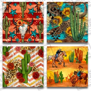 14 Digital Paper, Rodeo Seamless Pattern Digital Paper Bundle Png ...