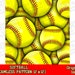 Softball Seamless Pattern Digital Paper Softball Digital - Etsy