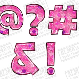 Mermaid Alphabet Bundle Png, Mermaid Doodle Letters Png, Mermaid ...