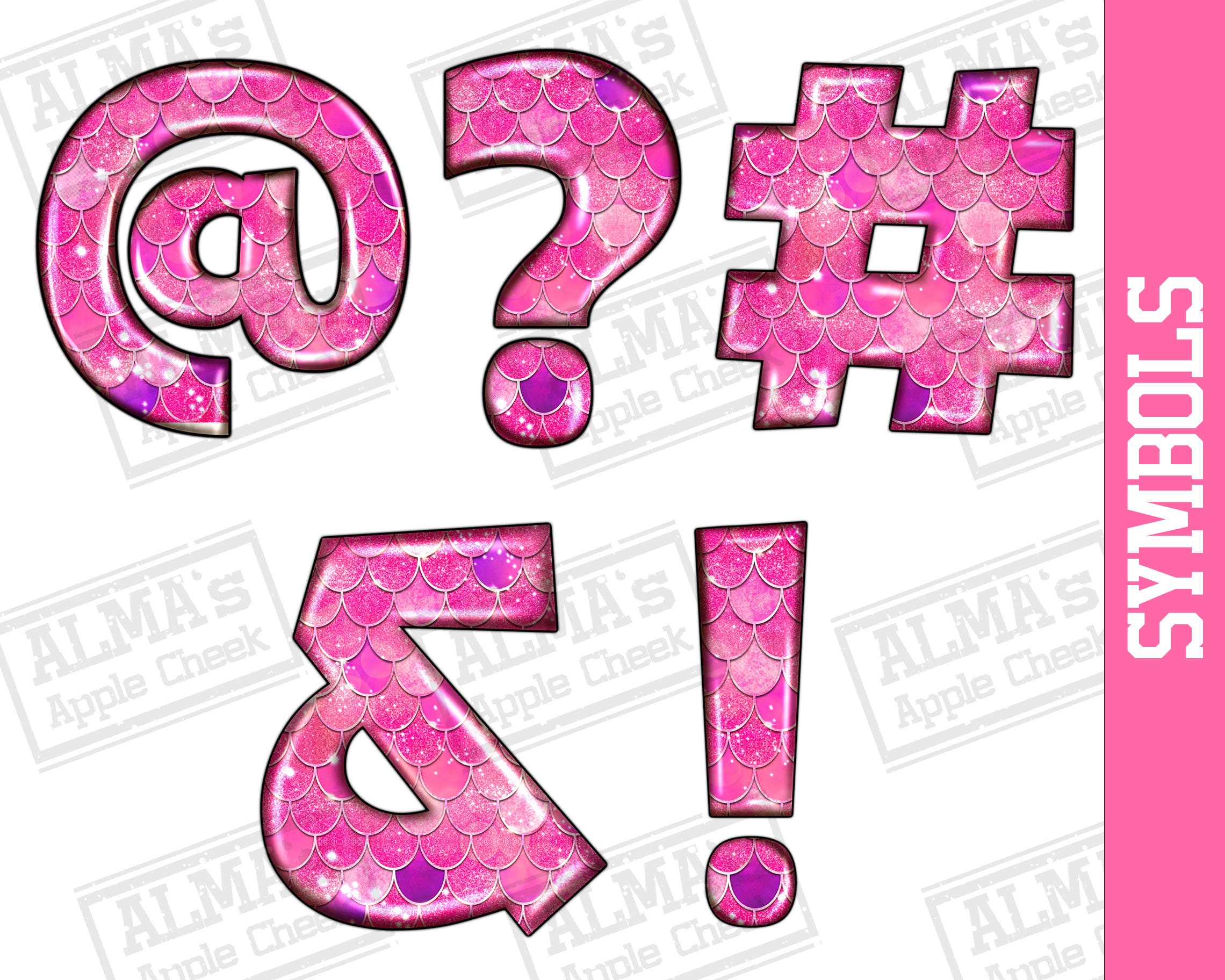 Mermaid Alphabet Bundle Png, Mermaid Doodle Letters Png, Mermaid ...