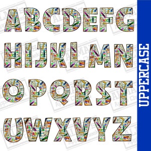 School Alphabet Bundle Png, School Doodle Letters Png, School Letters ...