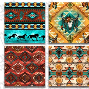 11 Digital Paper, Native American Seamless Pattern Digital Paper Bundle ...