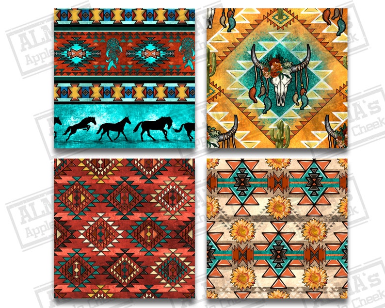 11 Digital Paper Native American Seamless Pattern Digital - Etsy