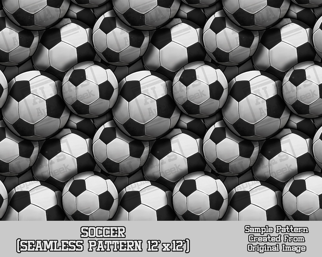 Soccer Seamless Pattern Digital Paper, Soccer Digital Seamless Pattern ...