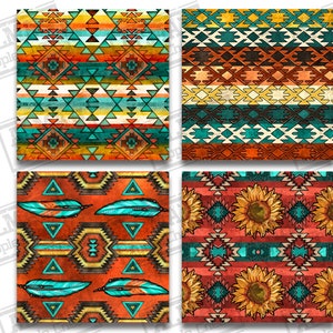 11 Digital Paper, Native American Seamless Pattern Digital Paper Bundle ...