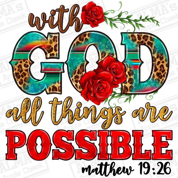 Matthew 19 26 - Etsy