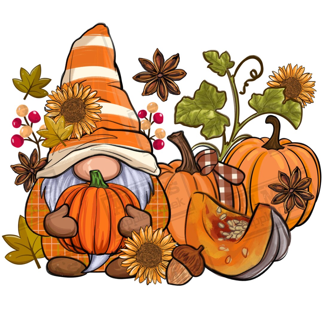 Fall Gnome Png Sublimation Design Download, Hello Fall Png, Cute Gnome ...