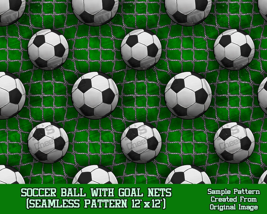 Soccer Ball With Goal Nets Seamless Pattern Digital Paper,soccer ...