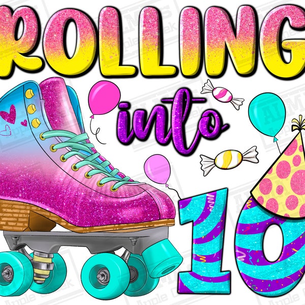 Rolling Into 10 Birthday Invitations - Etsy