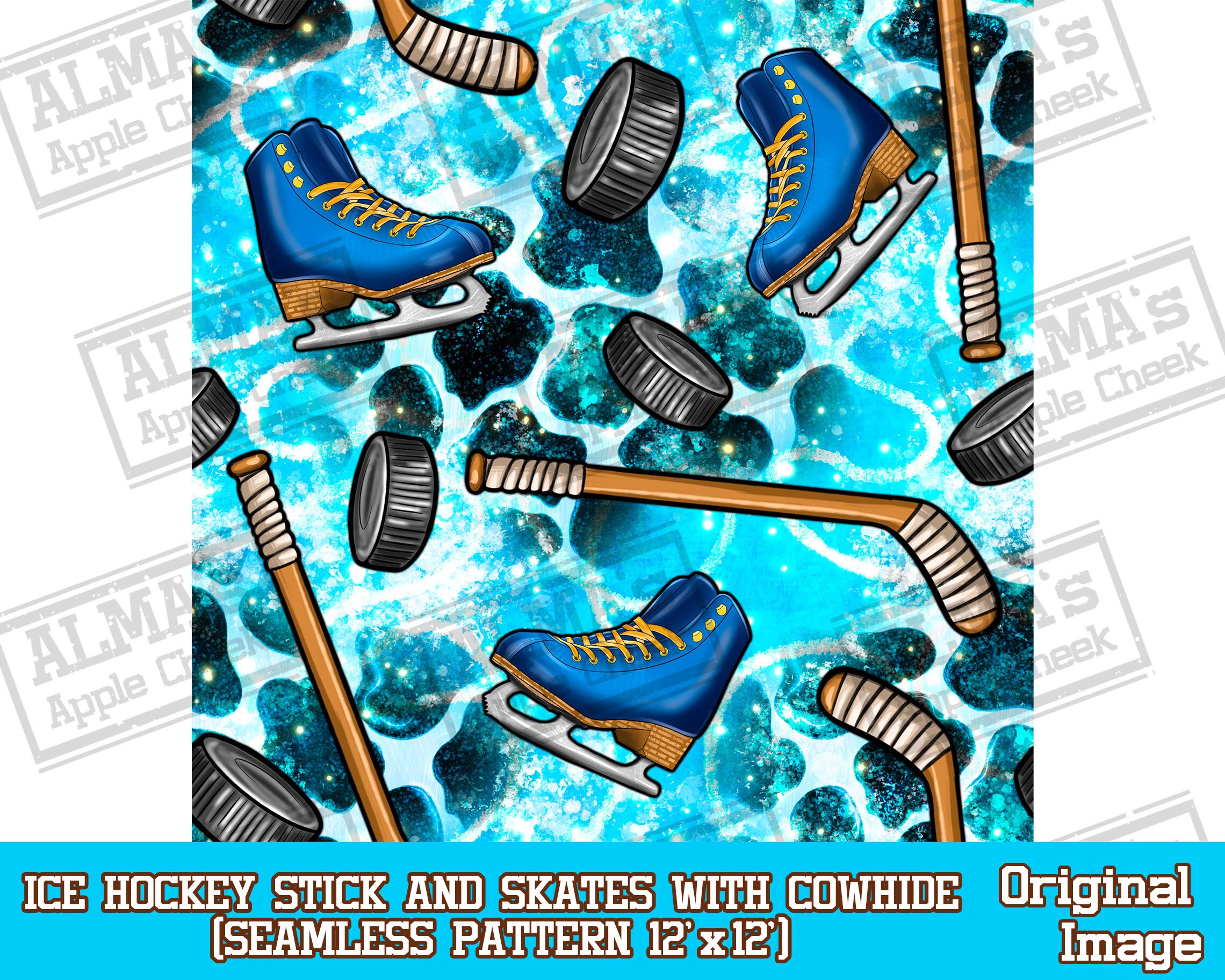 Ice Hockey Stick Seamless Pattern Digital Paper,ice Hockey Digital ...
