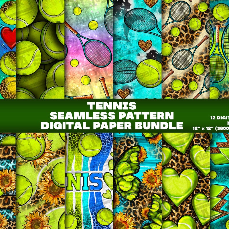 Tennis Digital Paper - Etsy