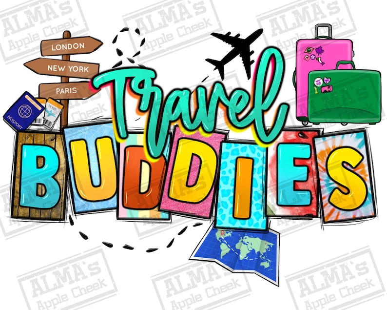 Travel Buddies Png Sublimation Design Download Hello Summer - Etsy