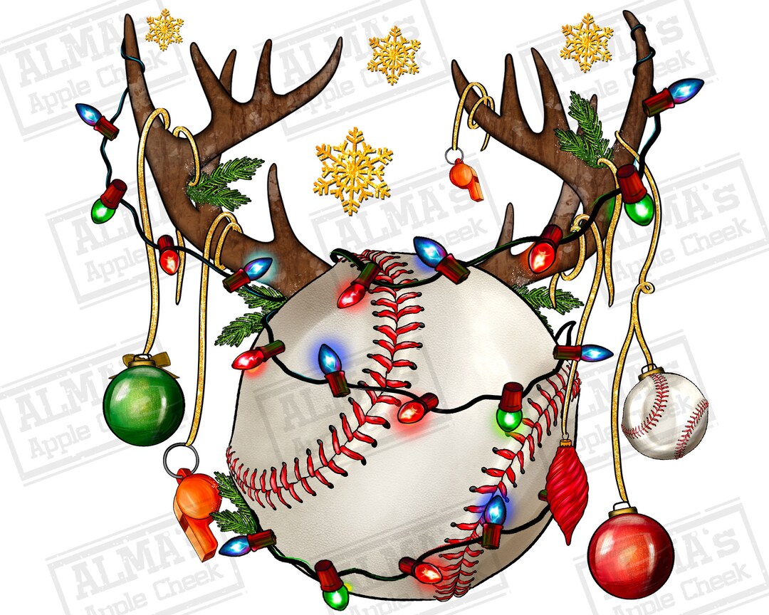 Baseball Horn Christmas Png Sublimation Design Download, Merry ...
