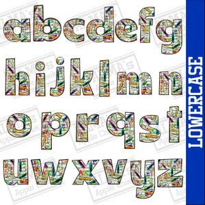 School Alphabet Bundle Png, School Doodle Letters Png, School Letters ...