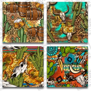 14 Digital Paper, Rodeo Seamless Pattern Digital Paper Bundle Png ...